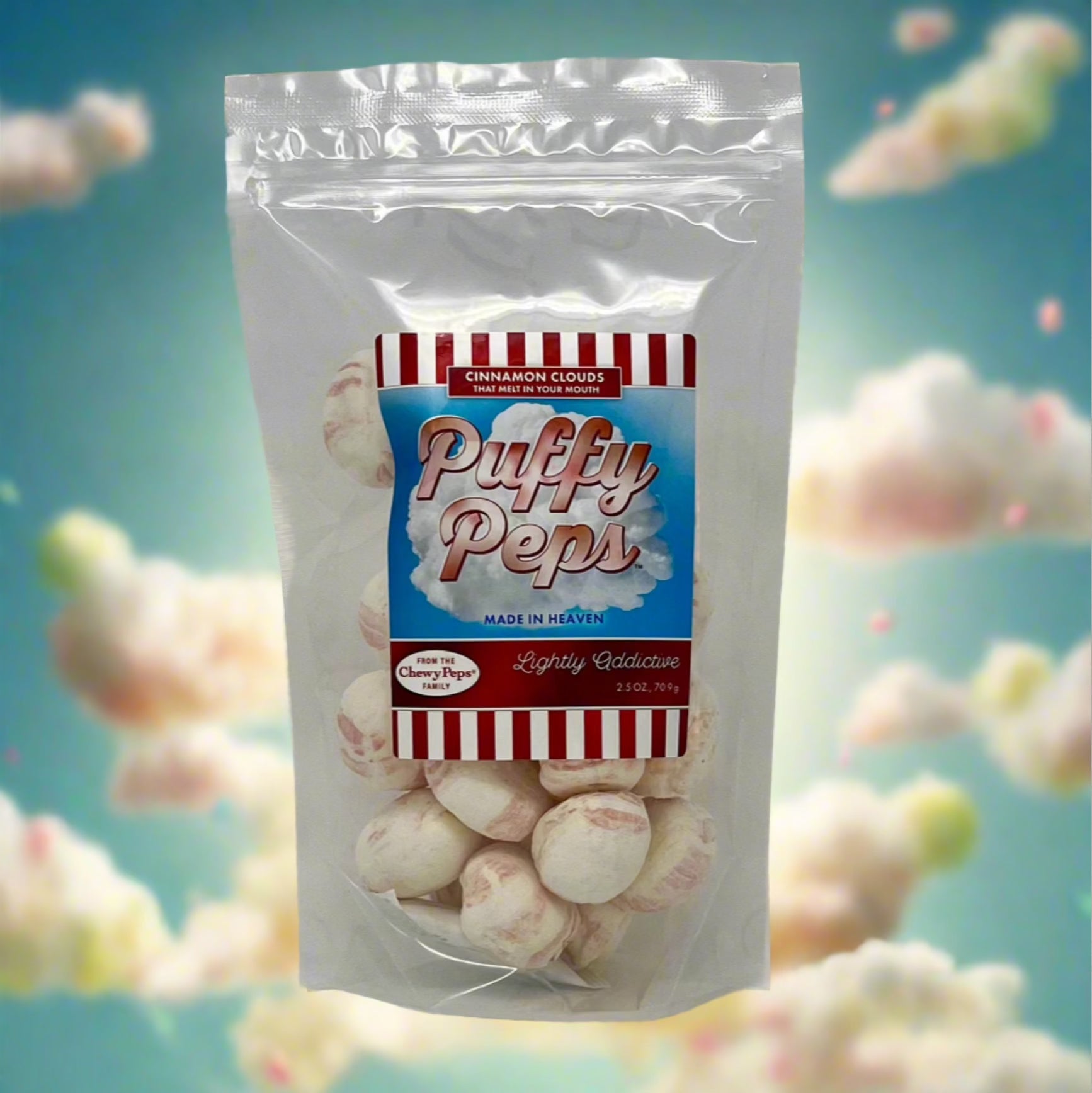 Puffy Peps - Cinnamon - 2.5oz bag - NEW PRODUCT! – ChewyPeps