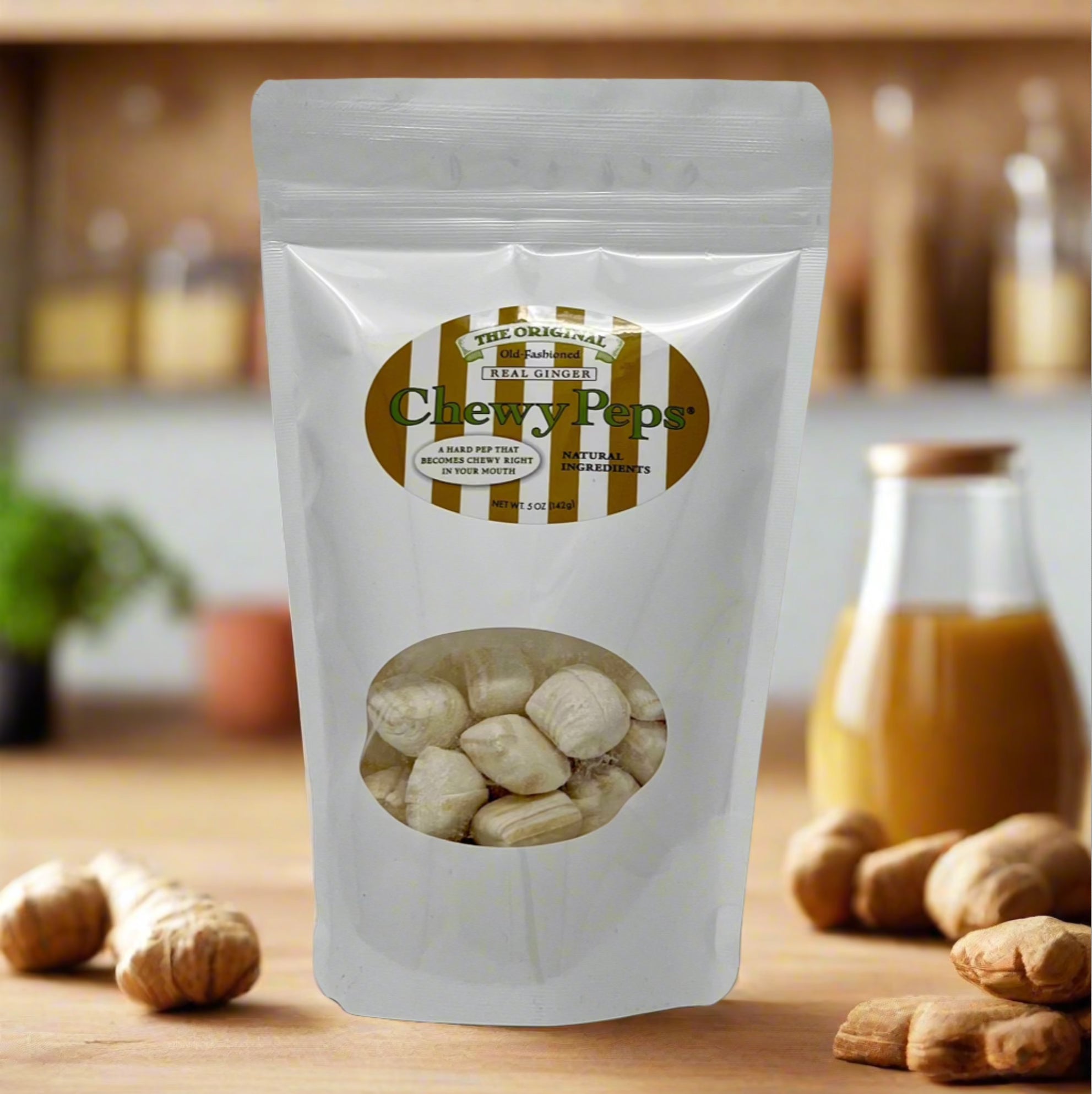 The Original Chewy Peps - Ginger - 5 oz bag – ChewyPeps